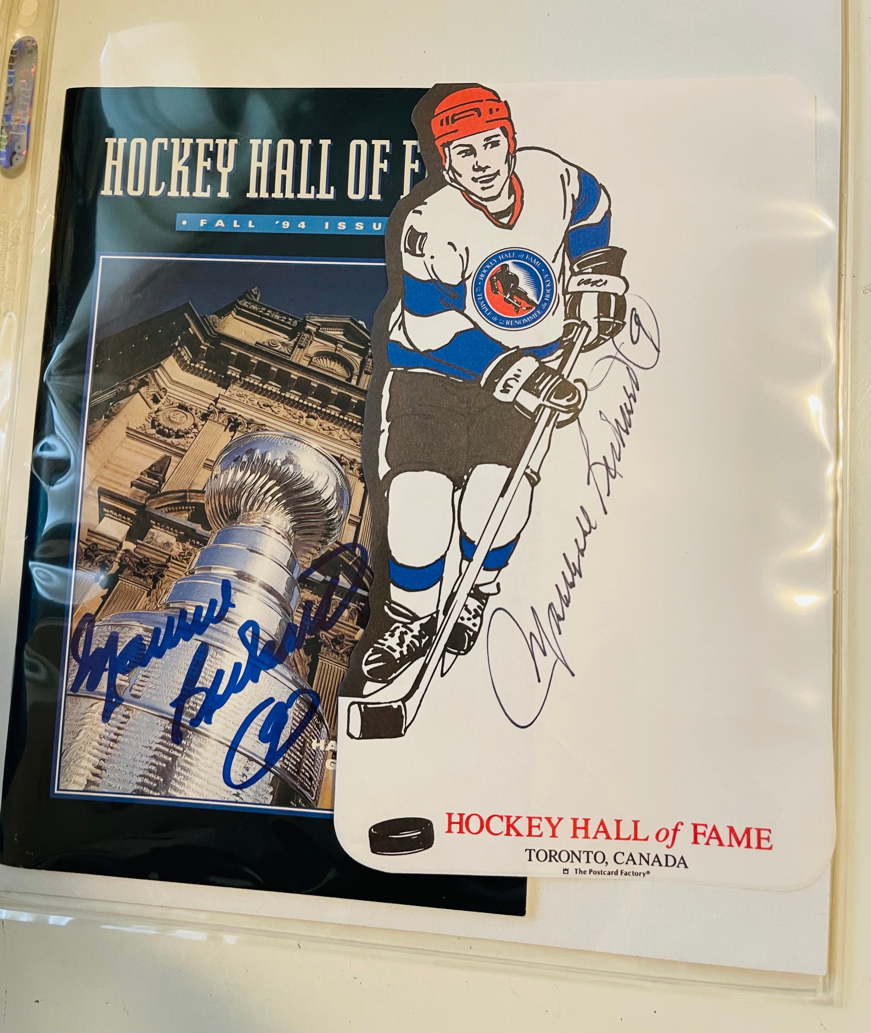 Maurice Richard Montreal Canadiens legend two autograph hockey hall of