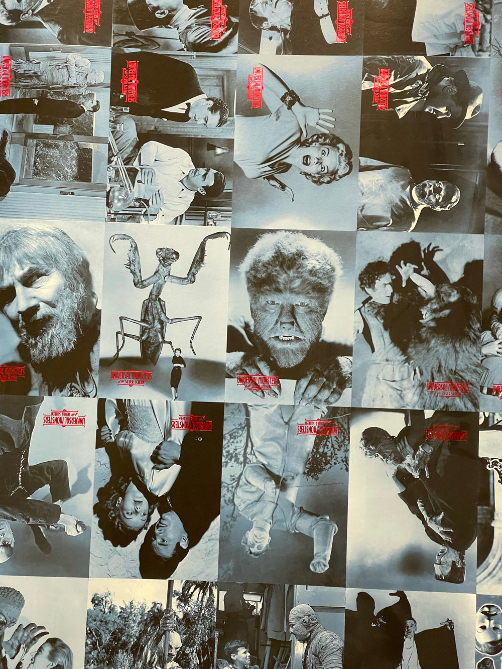 Universal Monsters silver screen classic Horror movies uncut card shee